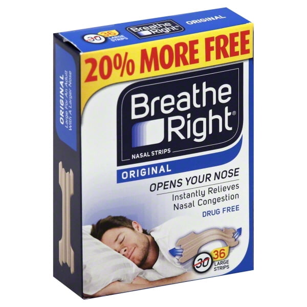 GlaxoSmithKline Breathe Right Nasal Strips, 36 ea - Walmart.com