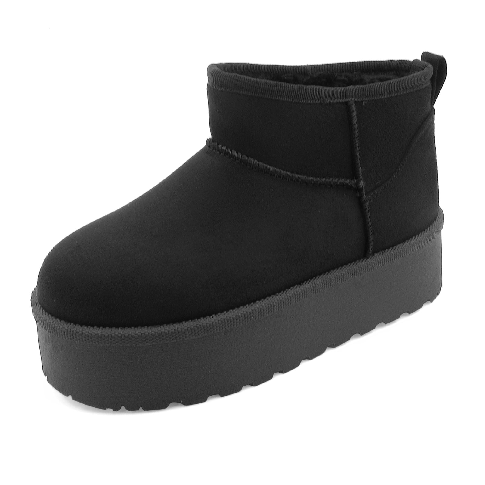 Glaze Women Winter Slip On Warm Fur Suede Snow Ankle Boots Slipper 2 ...