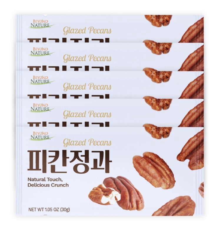 Glazed Pecans 30g x 5 Packs – Healthy Protein Nut Snack Candied Pecan ...