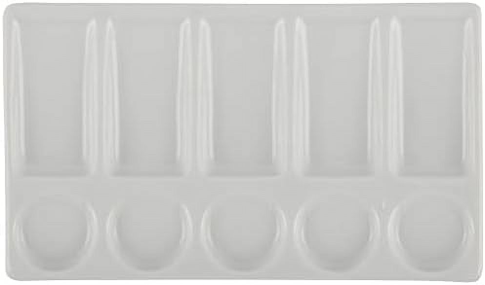 Glazed Slant Palette Porcelain Paint Palette Tray for Watercolor ...