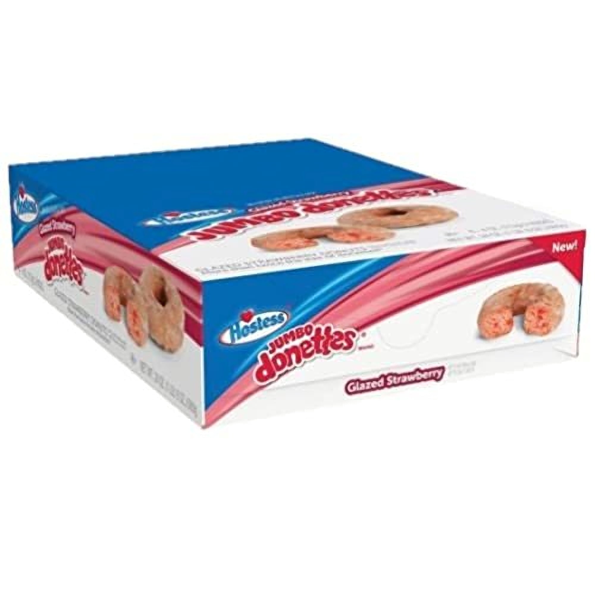 Glazed Strawberry Jumbo Donettes by Hostess | 6 Count Box | Pack of 2 ...