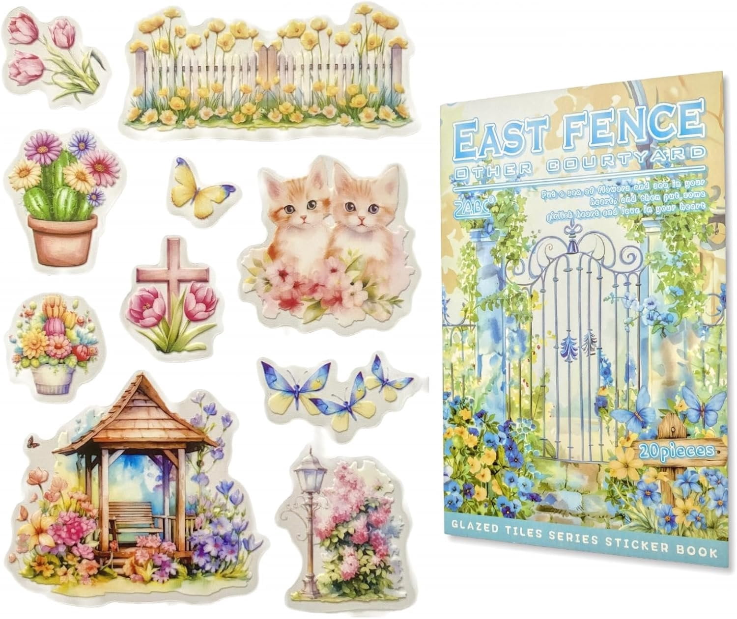 Glazed Tile House East Hedge Garden Sticker Book - 20 Sheets PET ...