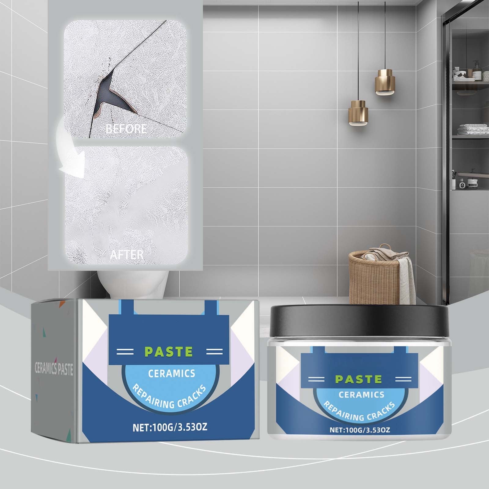 Glazed Tile Repair Paste, Ceramic Floor Adhesive, Puddle Bonding for ...