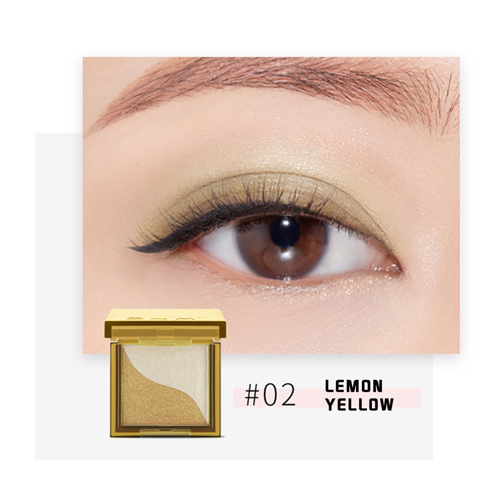 Glazed Two-Tone Eyeshadow Palette - 3.5g Matte & Shimmer Long-Lasting ...