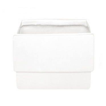 DecMode 10", 8", 7"W Wide Green Ceramic Planter with Linear Grooves and ...