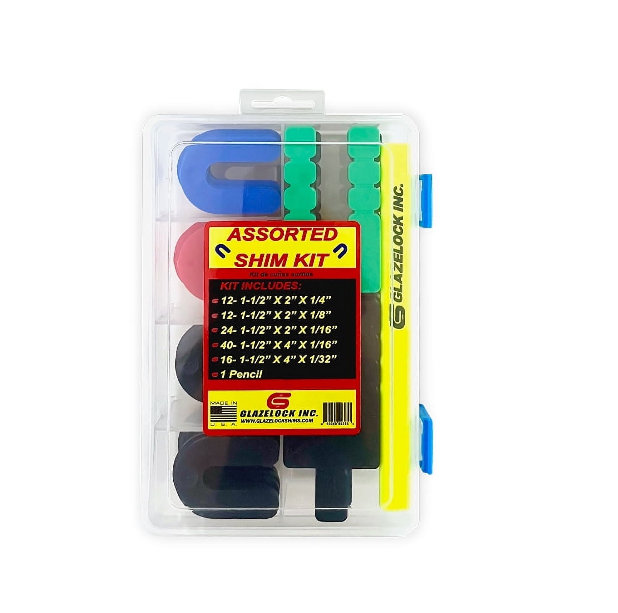 Glazelock Assorted Shim Kits with (56) Snap off Shims & (48) Horseshoe ...