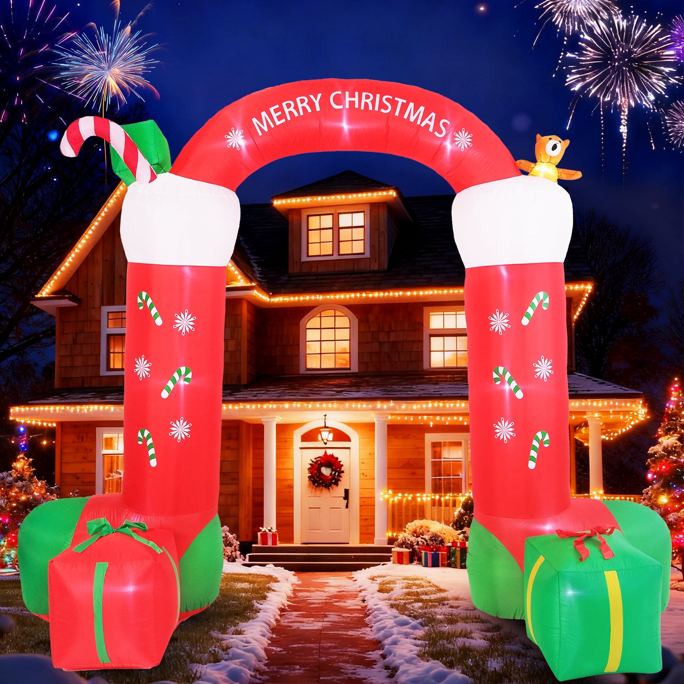 Glazina 12.3ft Giant Christmas Inflatable Archway, Outdoor Decorations ...