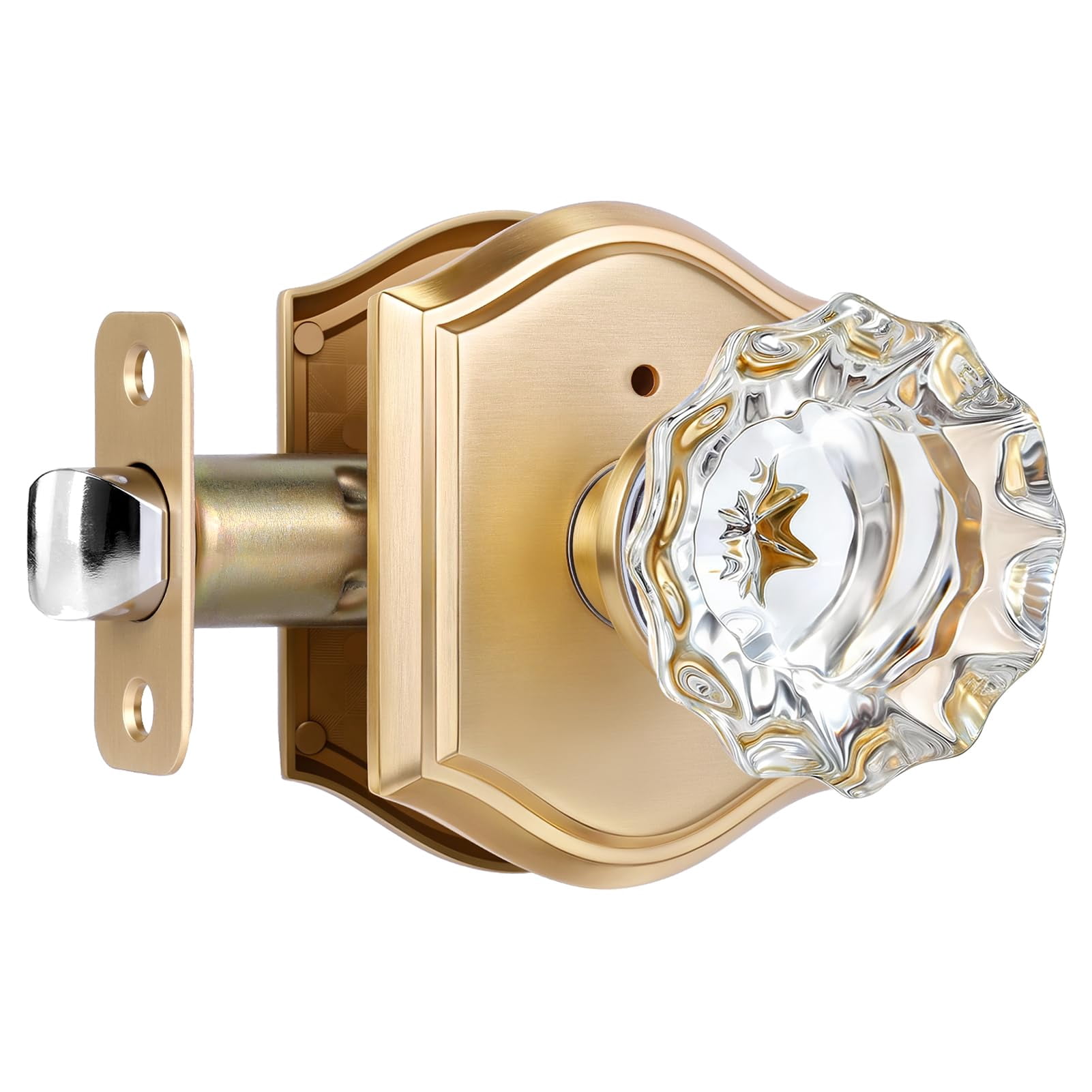 Gldoor Knobs Interior With Lock Crystal Knob Satin Brfor Bedroom ...