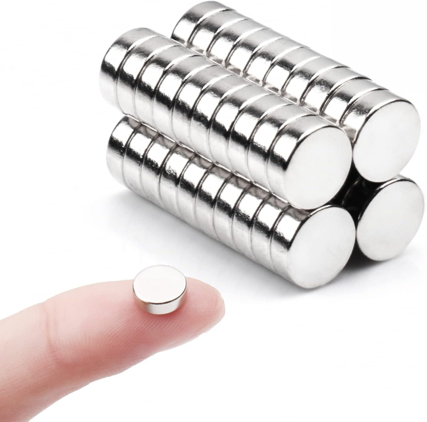 Gleam Adorn 40pcs 8x3mm Small Round Refrigerator Magnets - Durable Mini ...