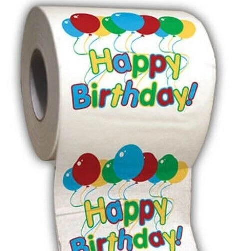 Gleam - Happy Birthday Toilet Paper - Bathroom Potty Party Favor Fun ...