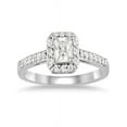 Gleaming Halo Diamond Ring 1.00 Carat Princess Cut Diamond on Gold ...