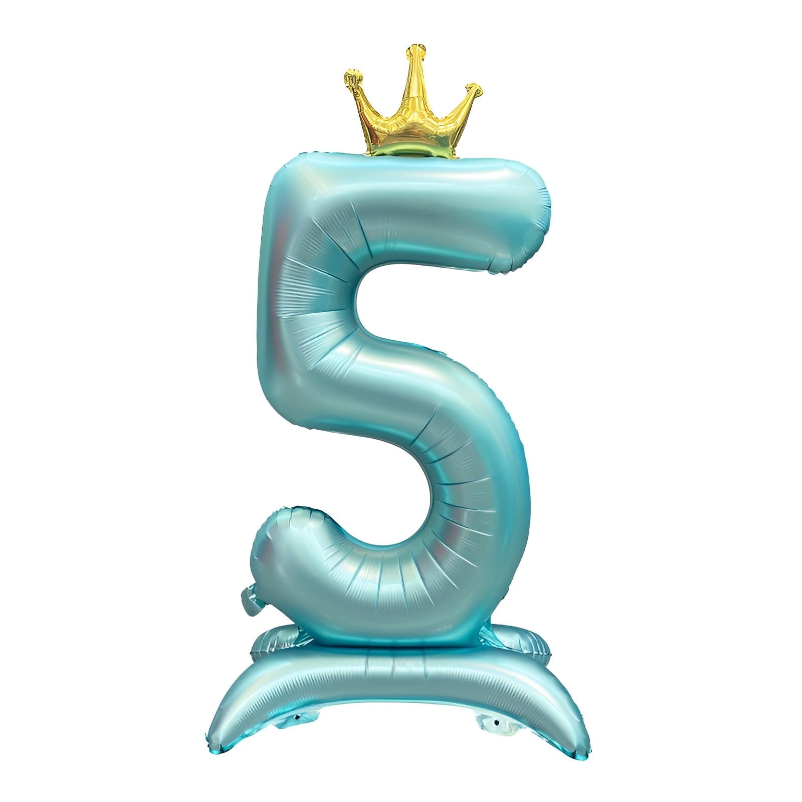 Gleaming Life 42-Inch Standing Crown Blue Number Foil Balloons ...
