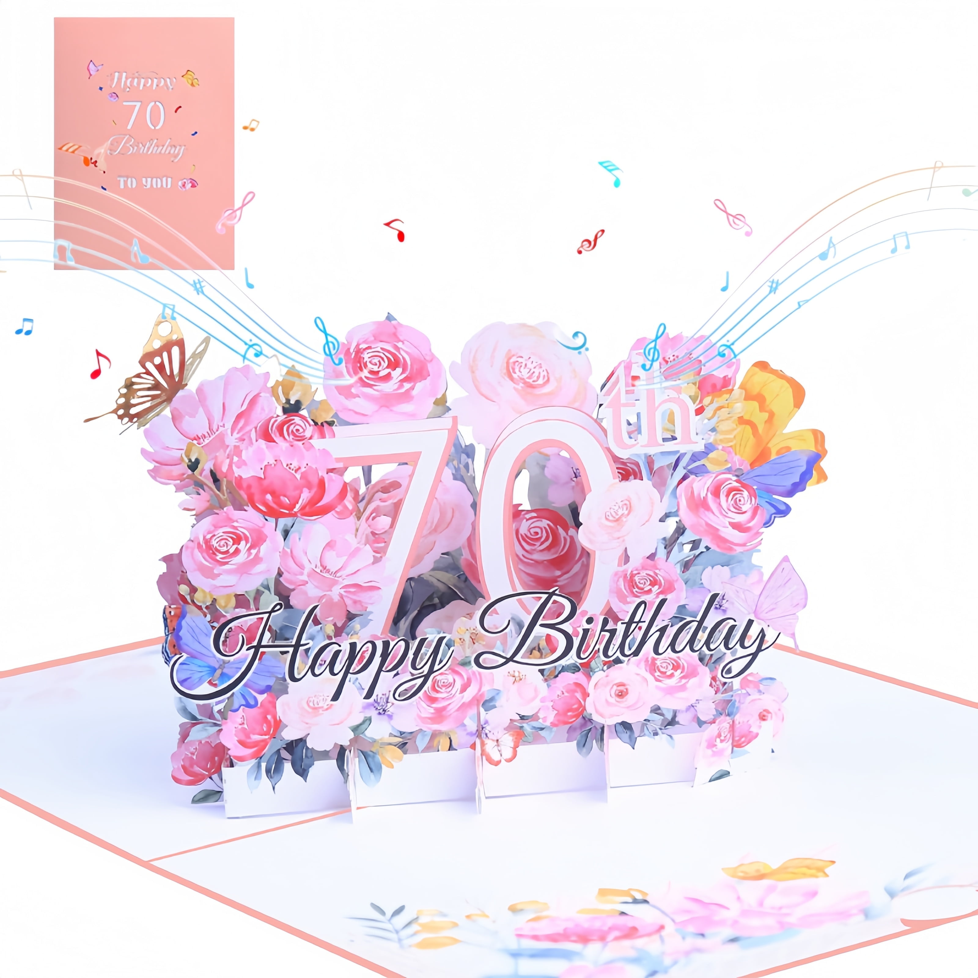 Gleaminglife Luminous 3D Pop-Up Birthday Card for Women with Music ...