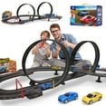 Gleamkid Slot Car Race Track Set for Kids, 20.3ft Electric Race Car ...