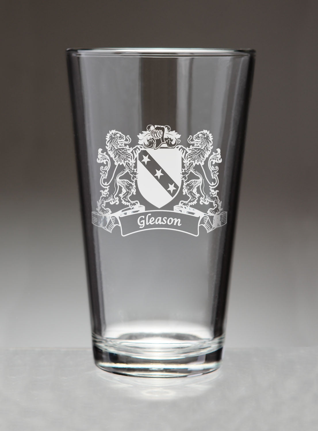 Gleason Irish Coat of Arms Lions Pint Glasses (Sand Etched) - Walmart.com
