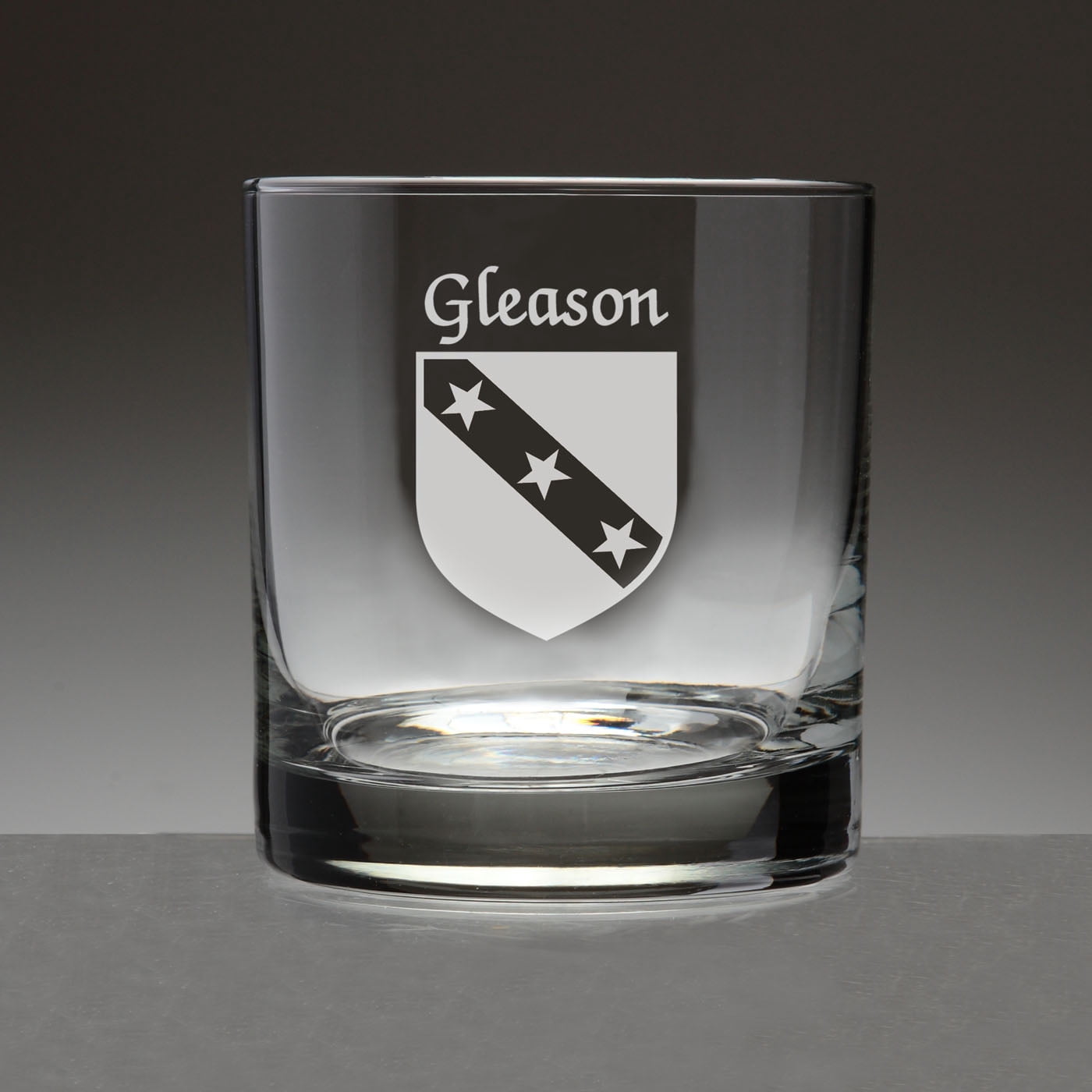 Gleason Irish Coat of Arms Tumbler Glasses - Set of 4 (Sand Etched ...