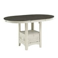 Glee 42-60 Inch Extendable Counter Height Table, Antique White and ...