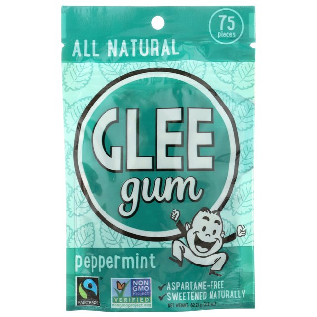 Glee Gum All-Natural Peppermint Gum, 75 Pieces - Walmart.com