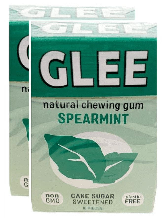 Glee Gum All Natural Spearmint Gum, Non GMO Project Verified, Eco ...
