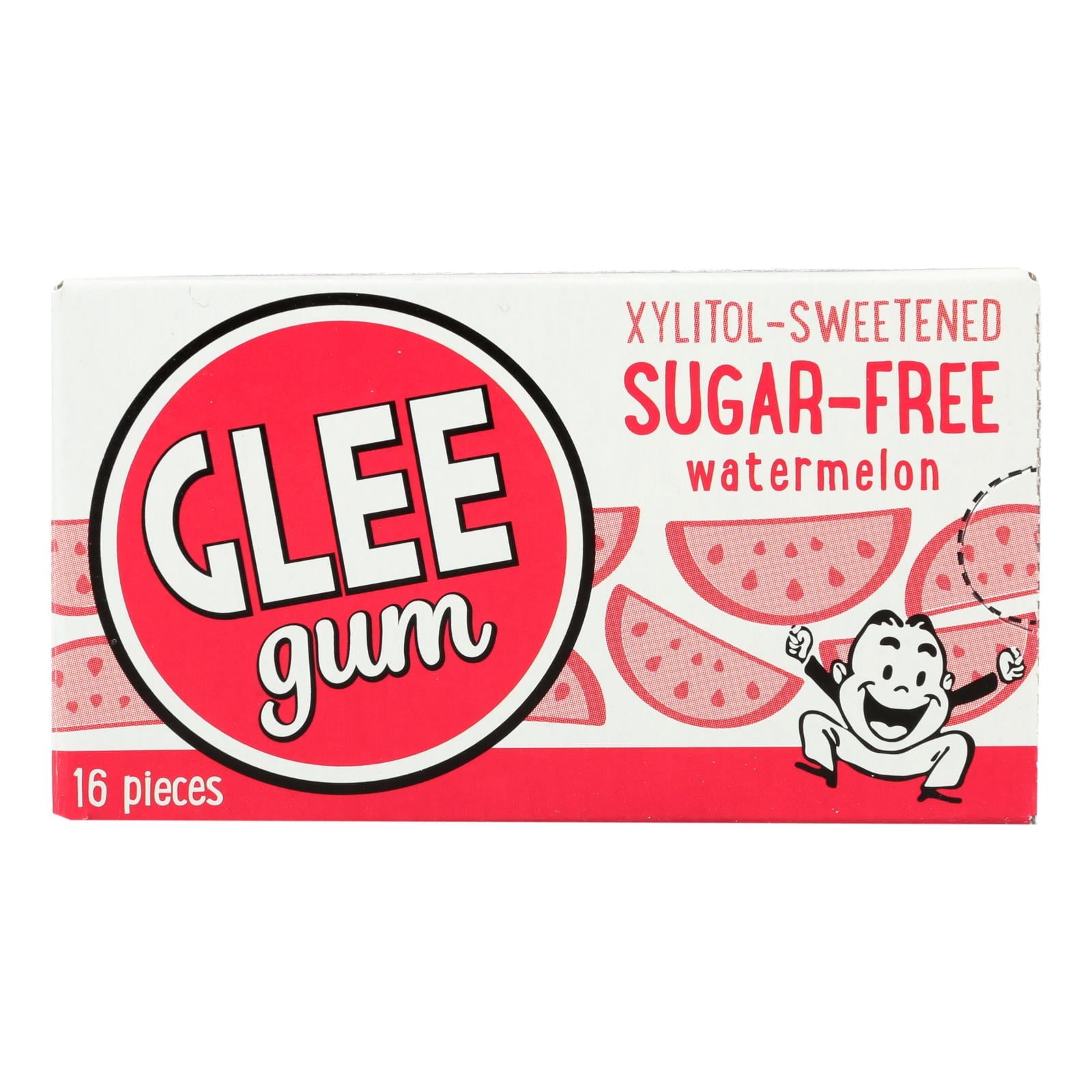 Glee Gum Chewing Gum - Wild Watermelon - Sugar Free - Case of 12 - 16 ...