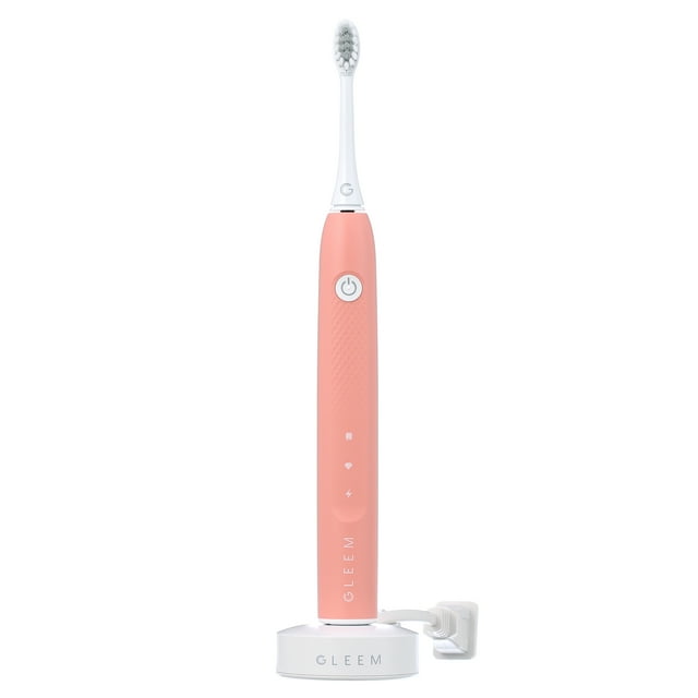 Gleem Rechargeable Electric Toothbrush, Soft, Coral, 1 Ct - Walmart.com