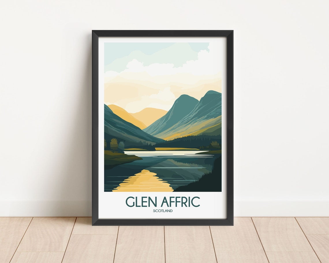 Glen Affric Poster Scotland Scenic Highland Wall Art Decor, Unframed ...