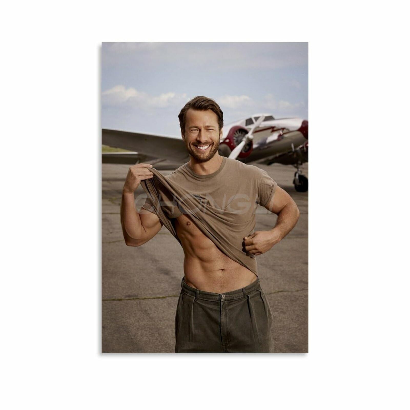 Glen Powell Actor Poster Canvas Painting Posters And Prints Wall Art ...