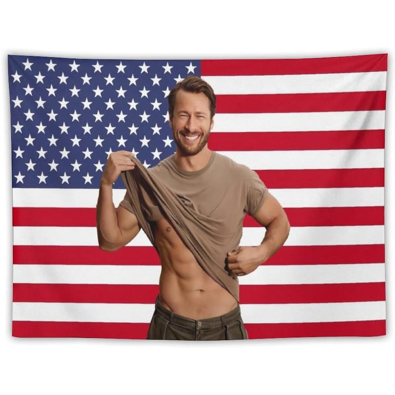 Glen Star Powell National Flag Poster Dormitory Living Room Bedroom ...