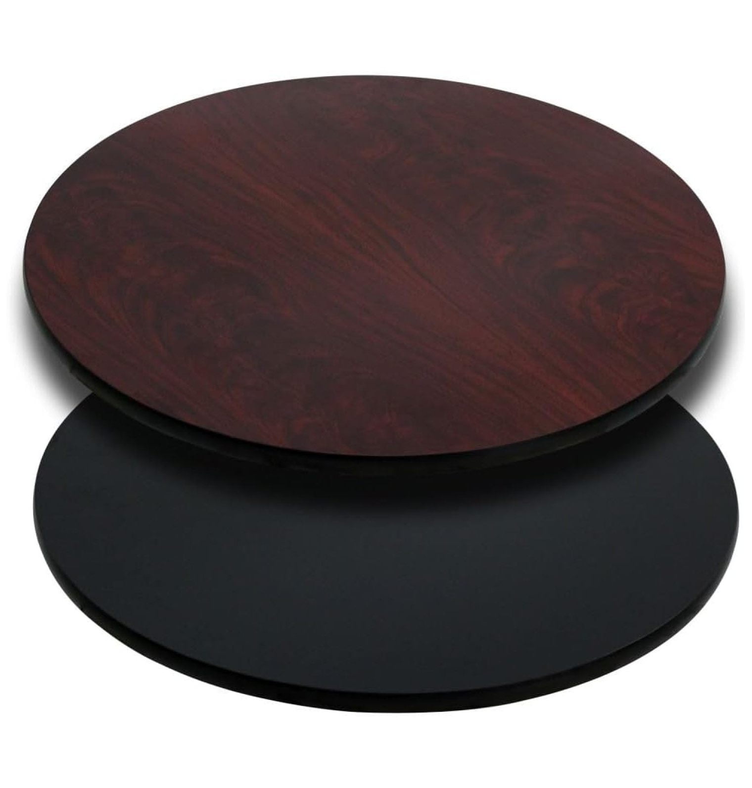 Glenbrook 36'' Round Table Top with Black or Mahogany Reversible ...