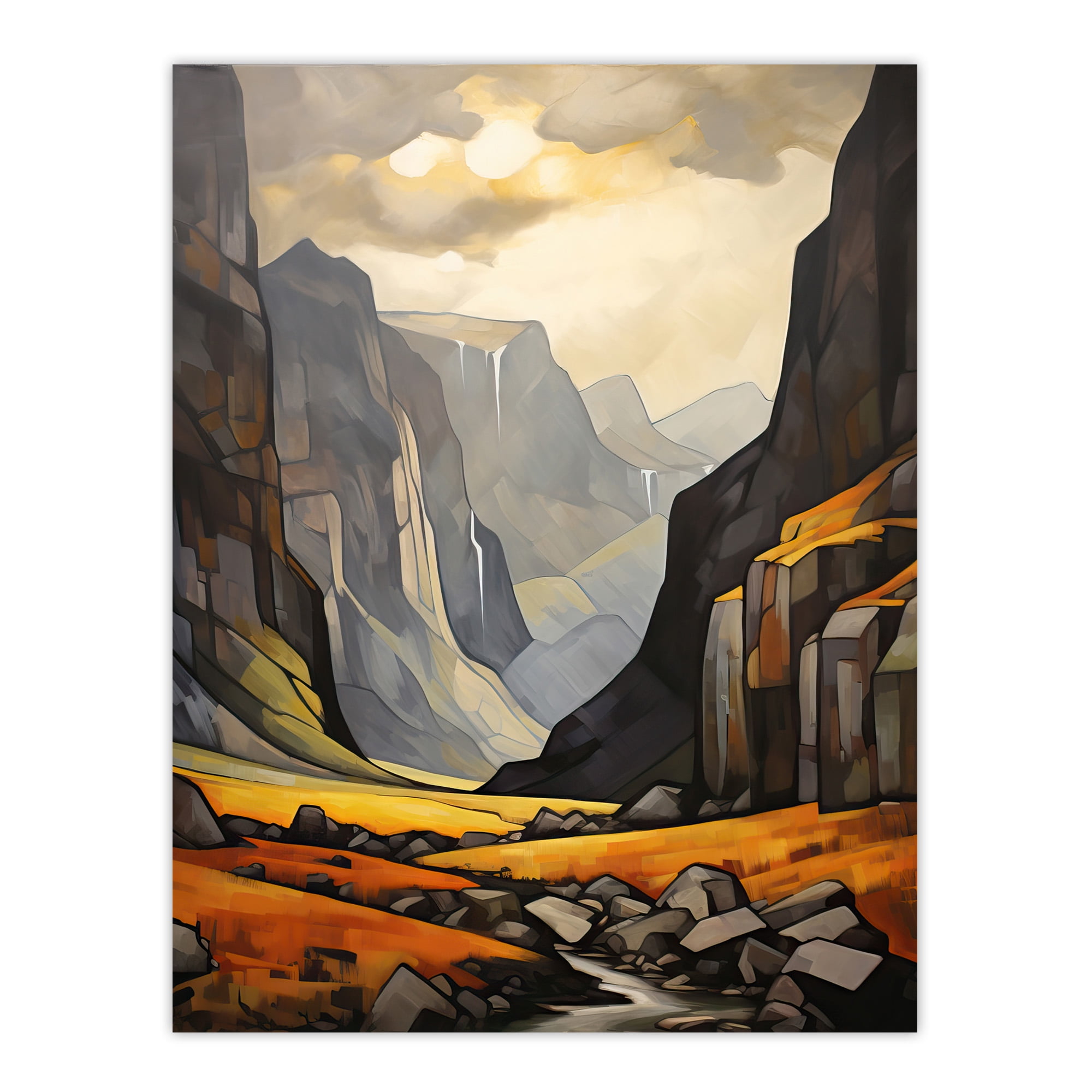 Glencoe Gorge Oil Painting Atmospheric Sunlight Breaking Through Clouds ...