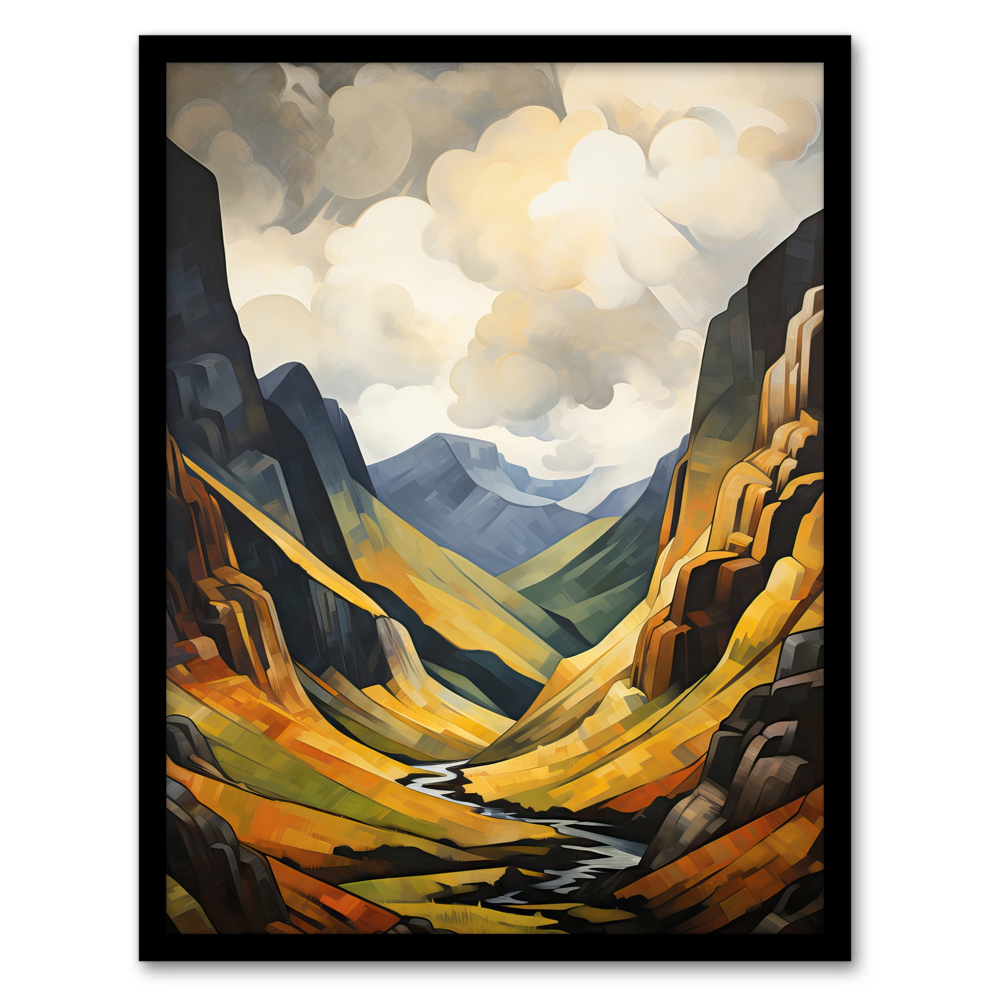 Glencoe Gorge Sunlight Breaking Through Clouds Oil Painting National ...