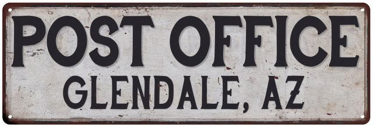 Glendale, Az Post Office Metal Sign Vintage 6x18 106180011080 - Walmart.com