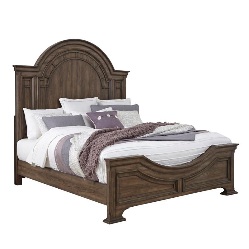 Glendale Estates Queen Wood Panel Bed in Brown Finish by Pulaski ...