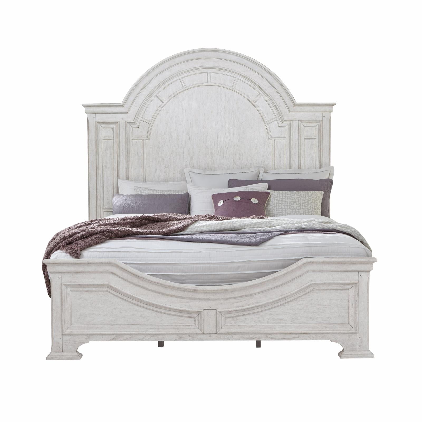 Glendale Estates Queen Wood Panel Bed in White Finish by Pulaski ...