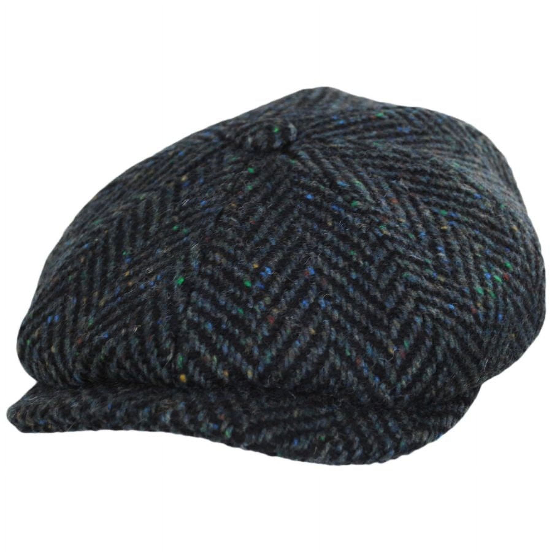 Glendowan Donegal Tweed Wool Newsboy Cap - S - Blue - Walmart.com