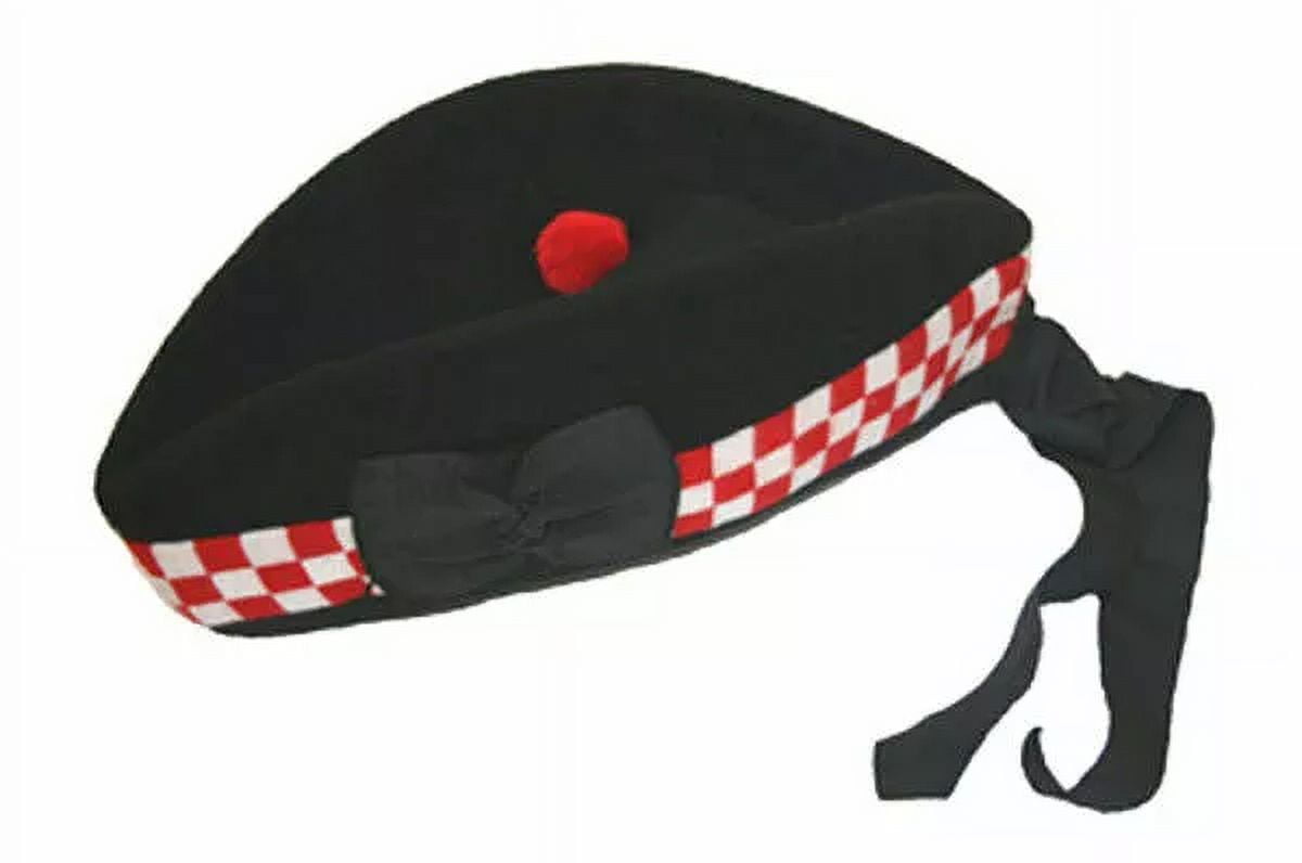 Glengarry Scottish Piper Kilt Hat, Wool Double Diced Hat, Traditional ...