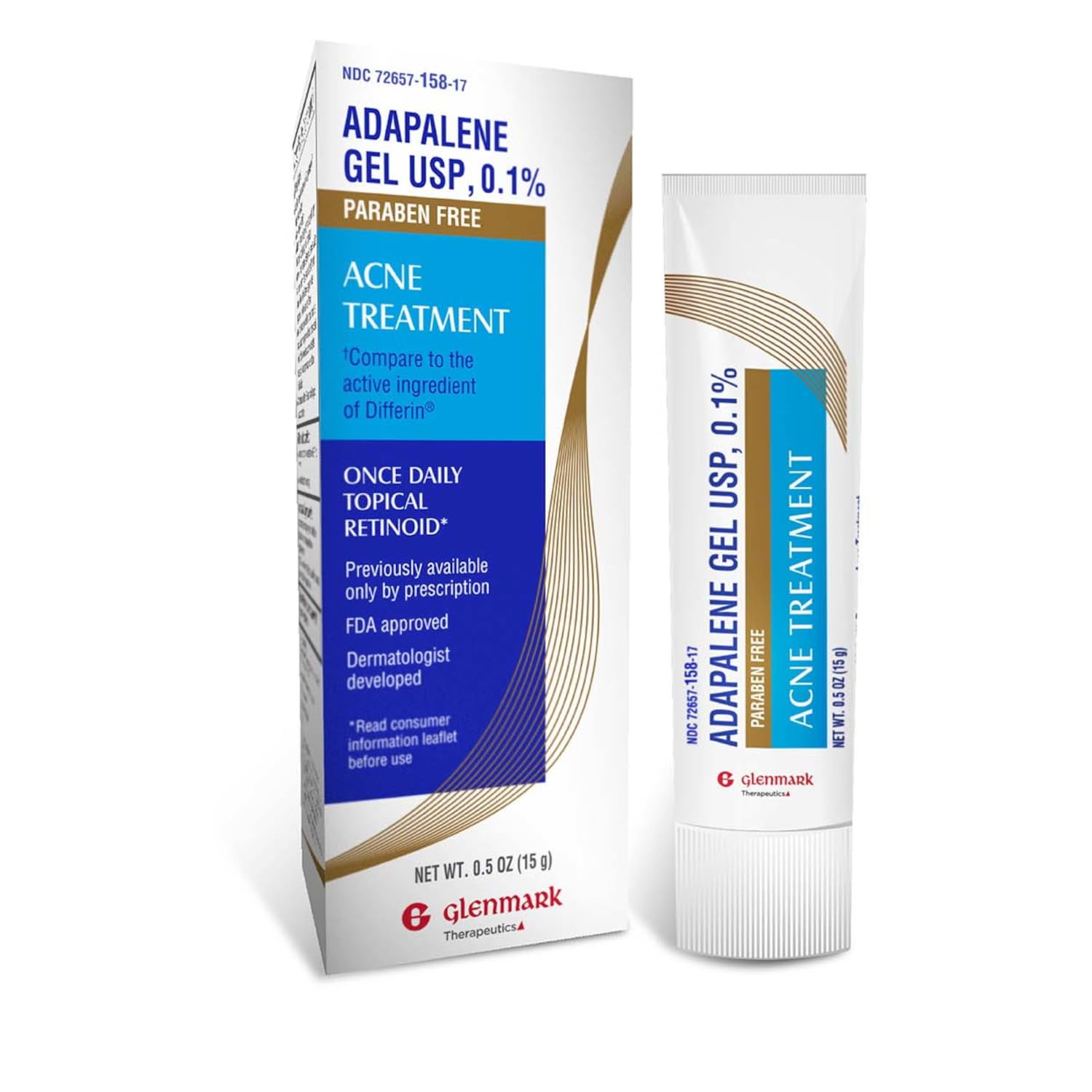 Glenmark Therapeutics Adapalene Gel 0.1% Acne Treatment, Paraben Free ...