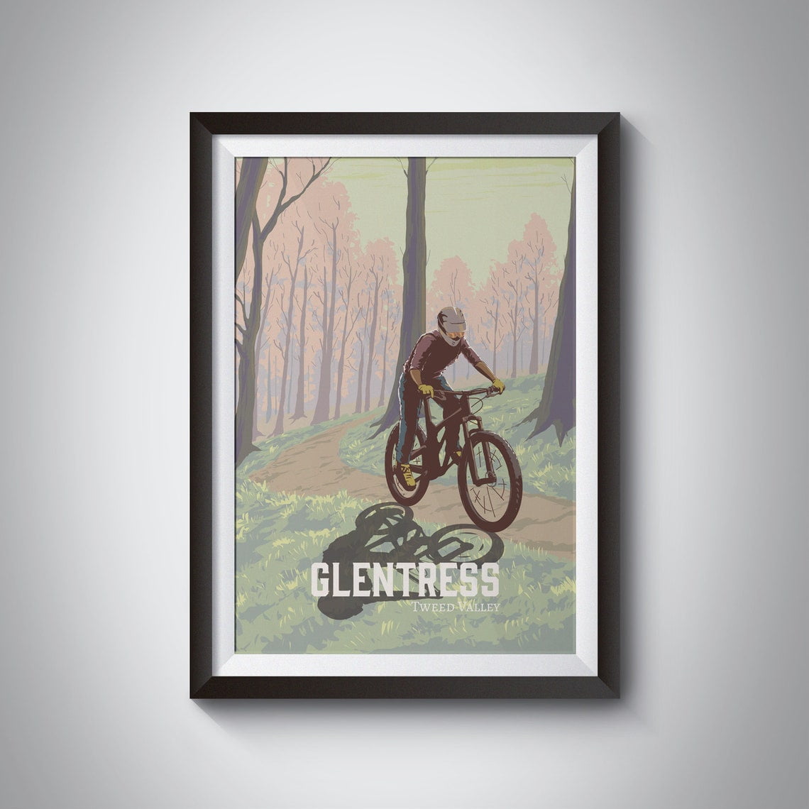 Glentress Mountain Bike Trail Centre, Mountain Biking Poster, Scotland ...
