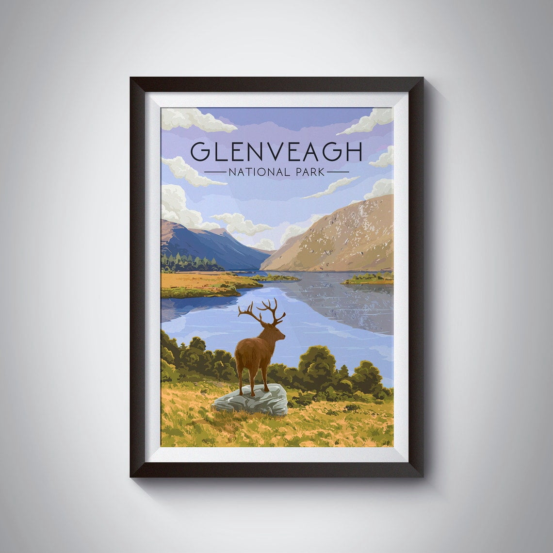 Glenveagh National Park Poster, Ireland Travel Print, Lough Veagh ...