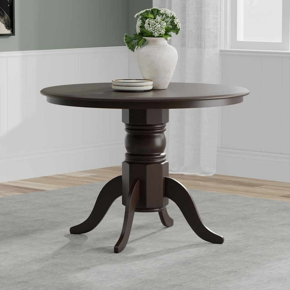 Glenwillow Home 42" Round Wood Pedestal Dining Table - Walmart.com