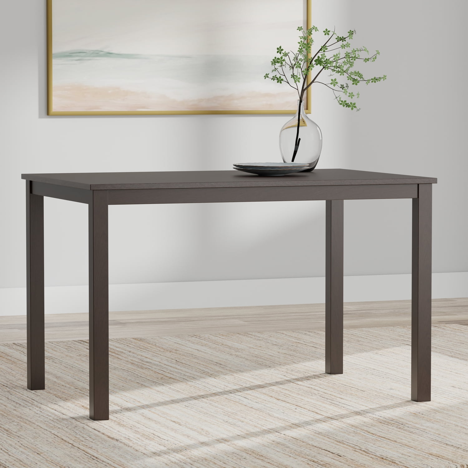 Glenwillow Home Large 48" Rectangular Wood Kitchen Dining Table - Dark ...