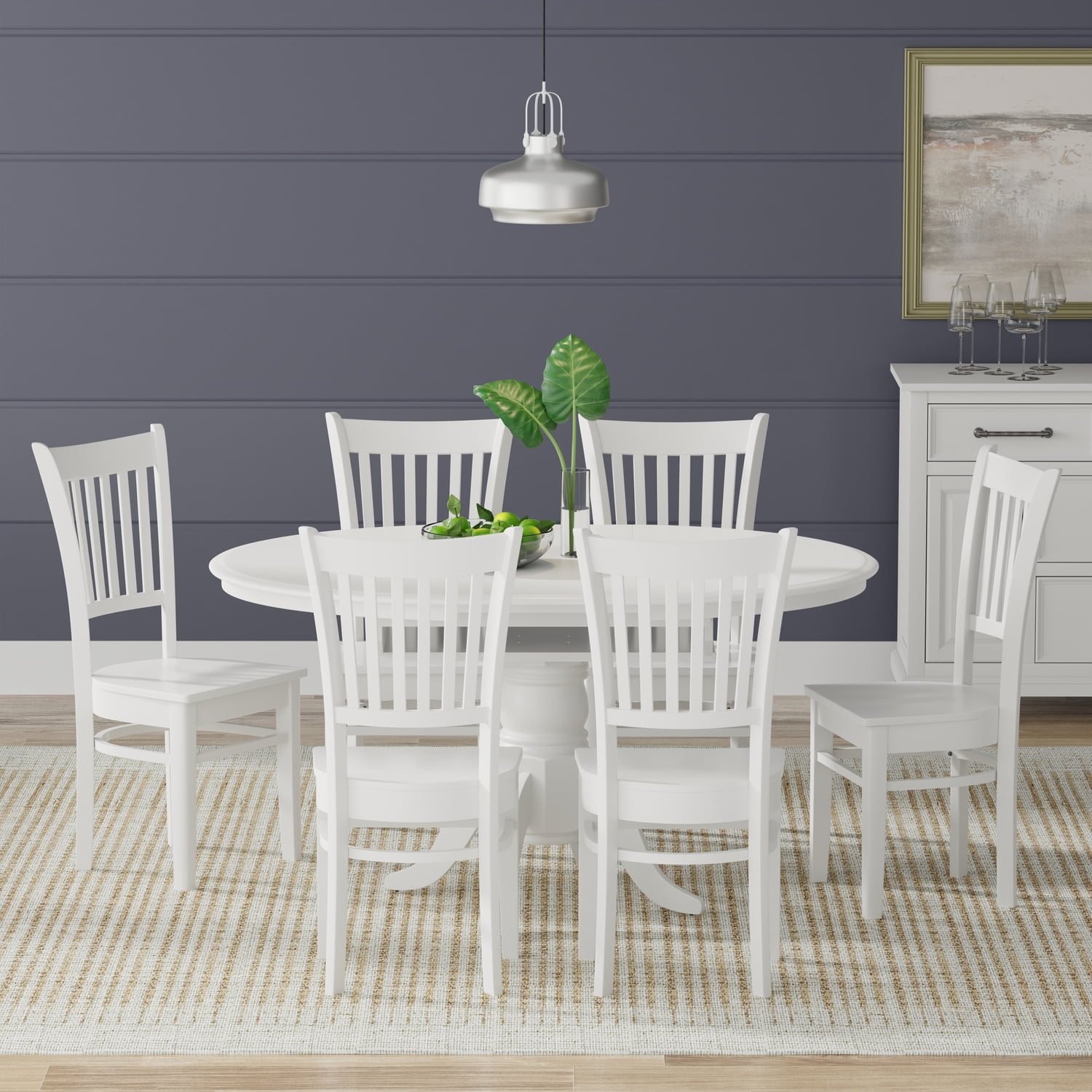 Glenwillow Home Oval Butterfly Leaf Table Spindle Chairs - Walmart.com