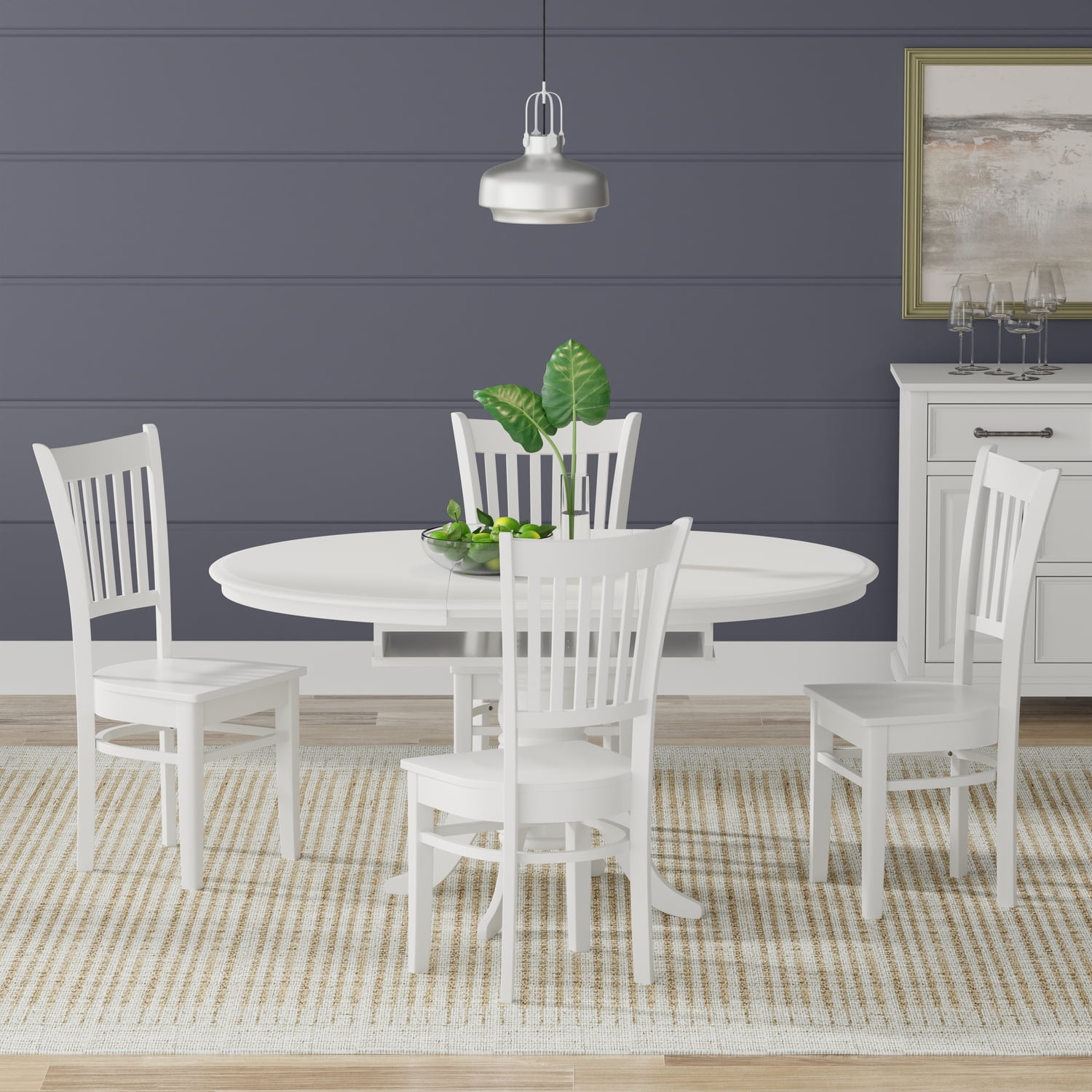 Glenwillow Home Oval Butterfly Leaf Table Spindle Chairs - Walmart.com