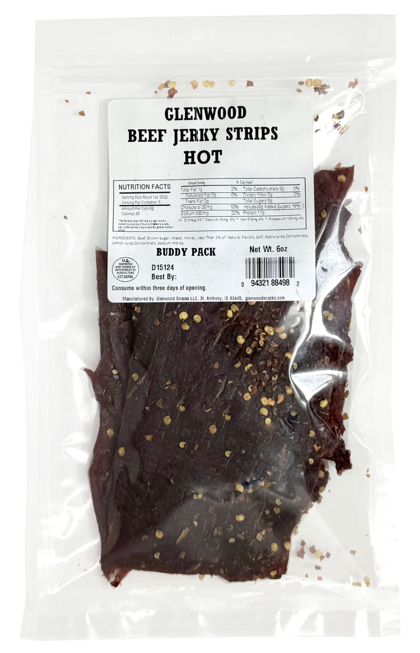 Glenwood Beef Jerky Tender DHF10 Beef Jerky Buddy Pack Beef Jerky ...