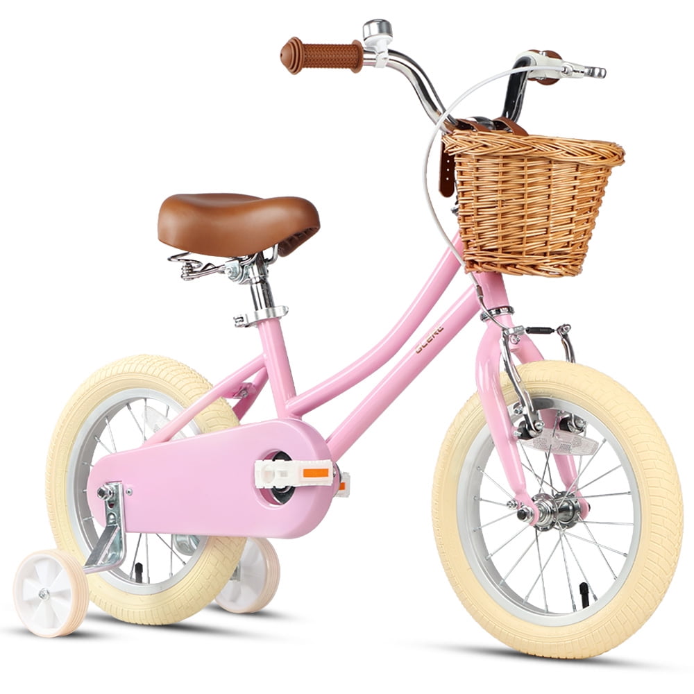Glerc 12 inch Retro Kids Bike for Child 2-4 Years Girls, Pink - Walmart.com