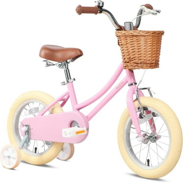 RULLY 12 Inch Girls Bike with Basket Bike Streamers Toddler Cycle Bikes ...