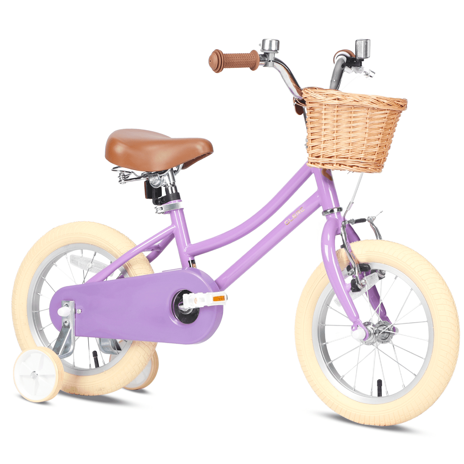 Glerc 14 inch Retro Kids Bike for Child 2-8 Years Old Girls, Purple ...