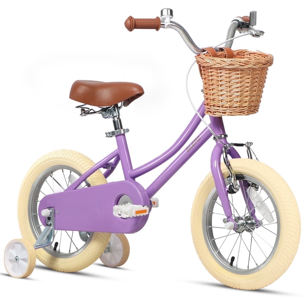 Glerc 14 Inch Little Kids Bike for Age 3 4 5 Years Old Girls Retro ...