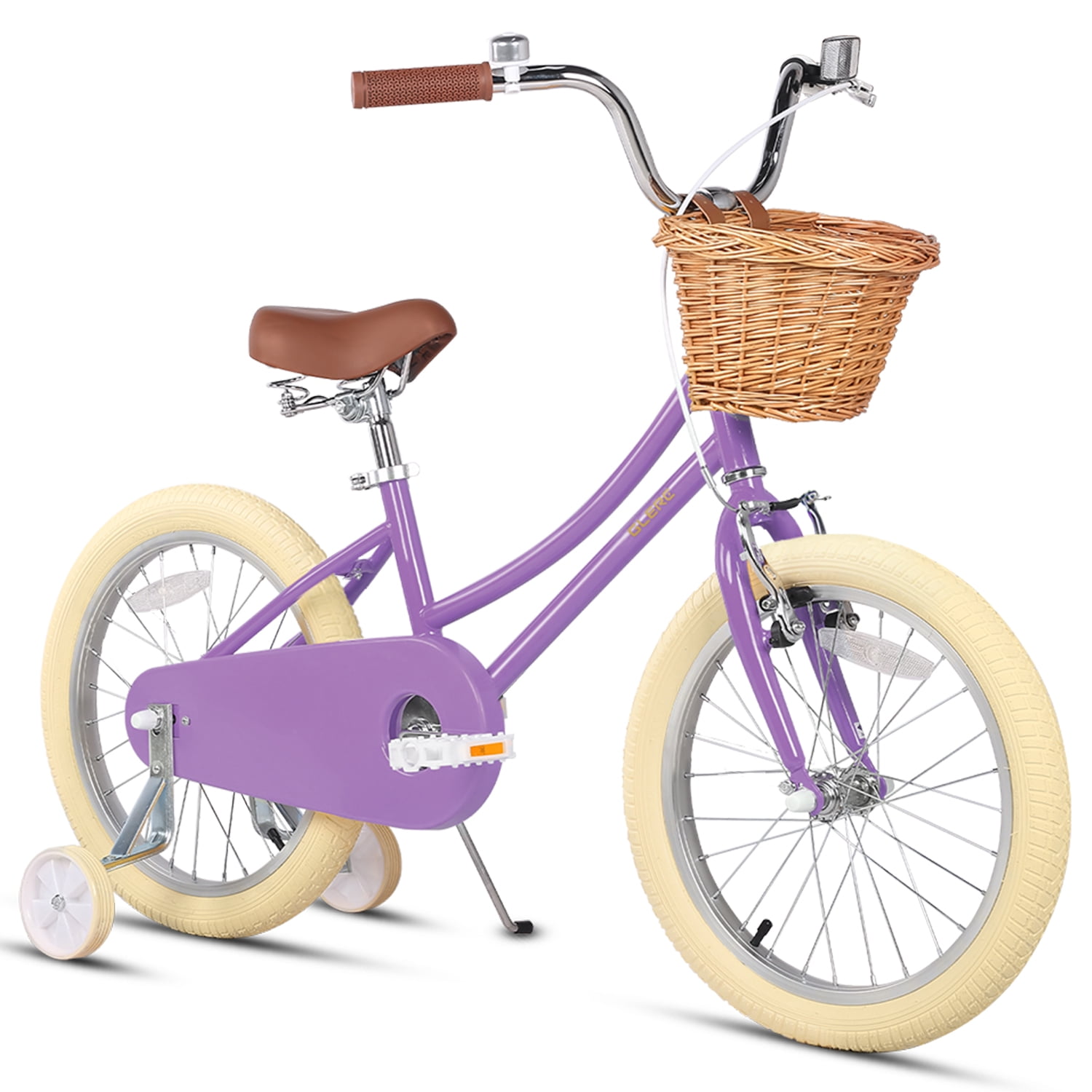 Glerc, Little Kids Bike, 16 Inch, Purple with Basket Training Wheels ...