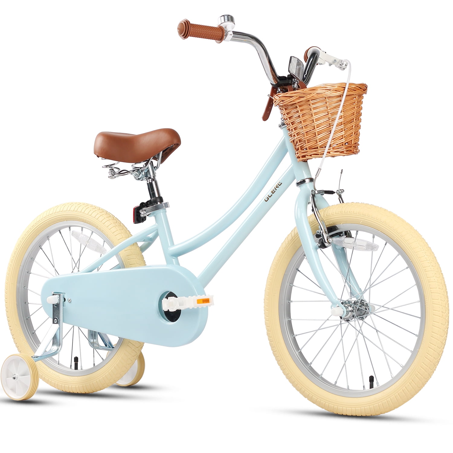 Glerc 18 Inch Little Kids Bike for Age 5 6 7 8 Years Old Girls Retro Vintage Style Bicycles with ...